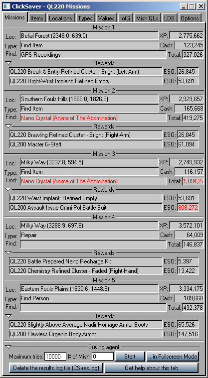 Missions Tab - ClickSaver 3.1.8 - Kimi's ClickSaver 3.x.x for Anarchy ...